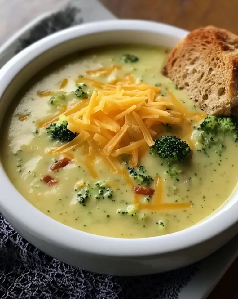Creamy Cheddar Broccoli Soup Delight