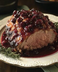 Cranberry Glazed Pork Loin Roast