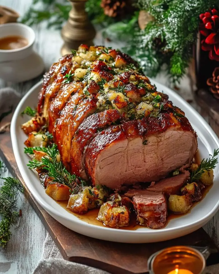 Delicious Christmas Stuffed Pork Roast