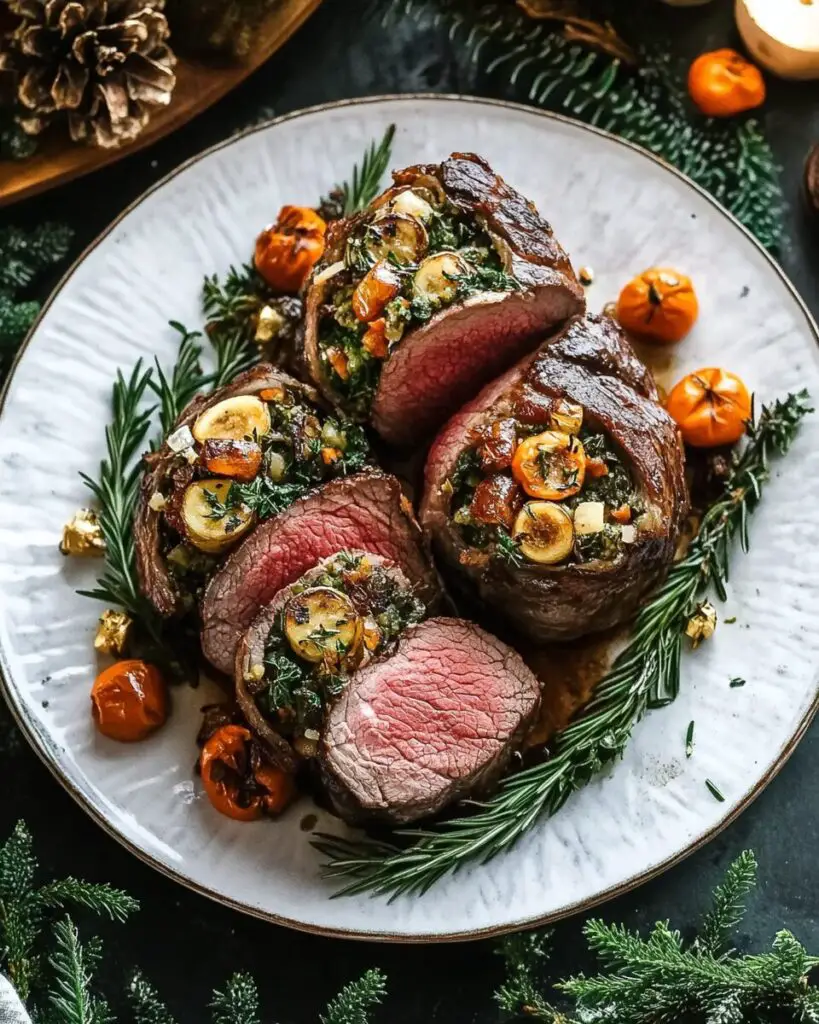 Christmas Stuffed Beef Tenderloin - Luna Recipe