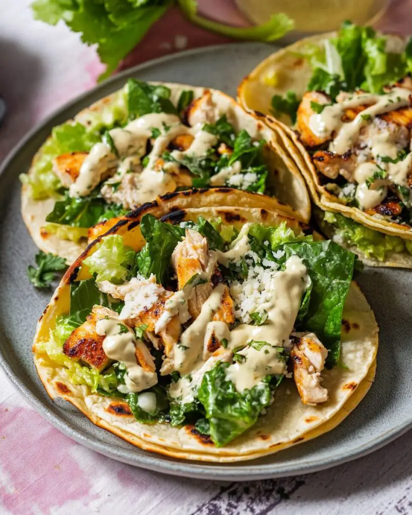 Chicken Caesar Tacos