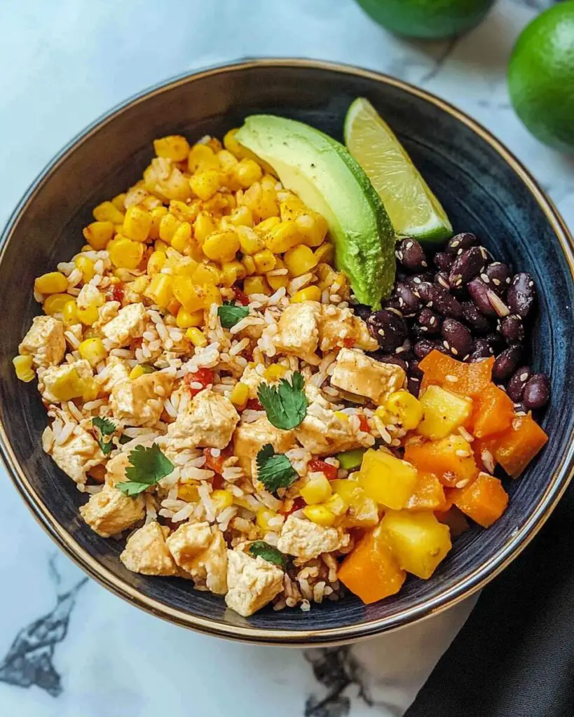 Flavor-Packed Southwest Chicken Bowl with Creamy Salsa Drizzle