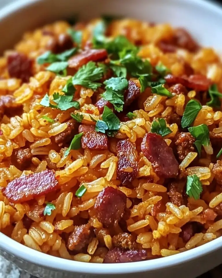 Savory Mexican Rice with Crispy Bacon and Spicy Chorizo