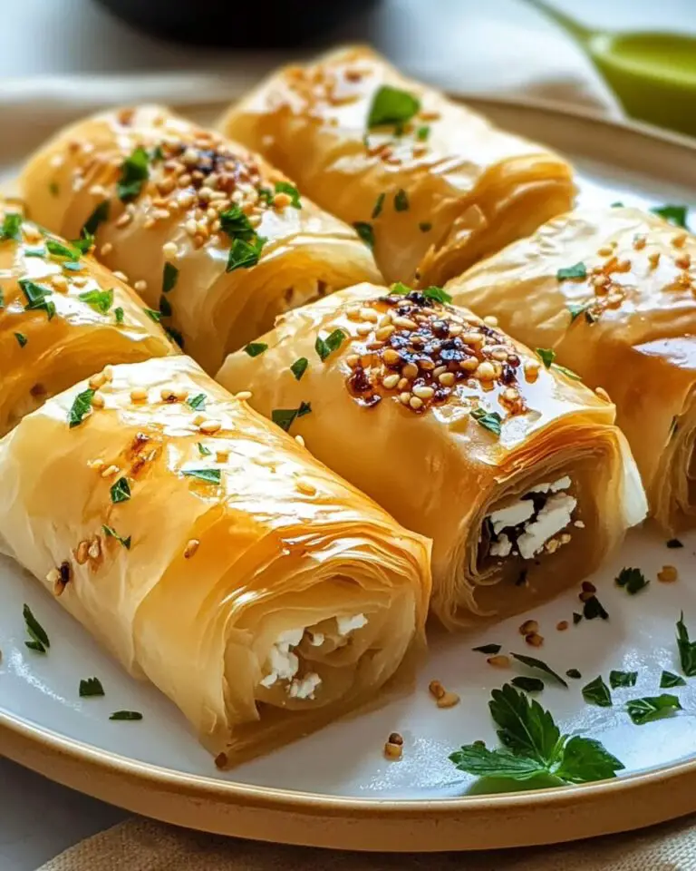 Crispy Phyllo Rolls with Feta & Hot Honey Drizzle