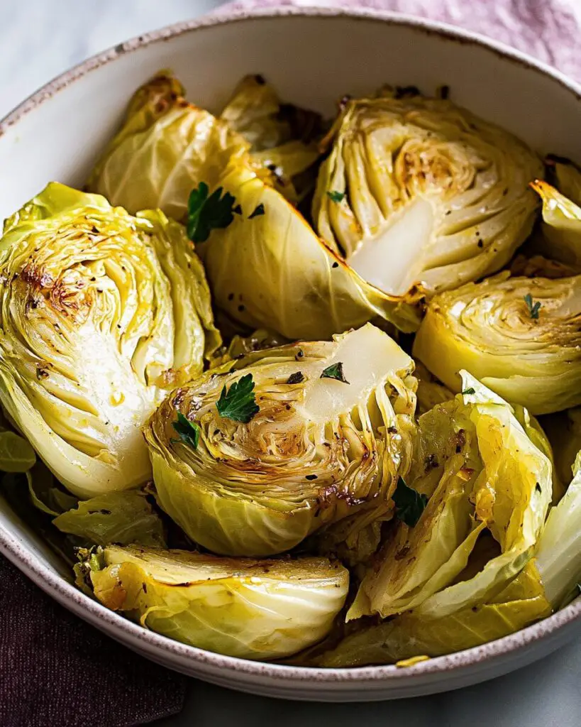 Slow-Braised Melting Cabbage in White Wine and Garlic