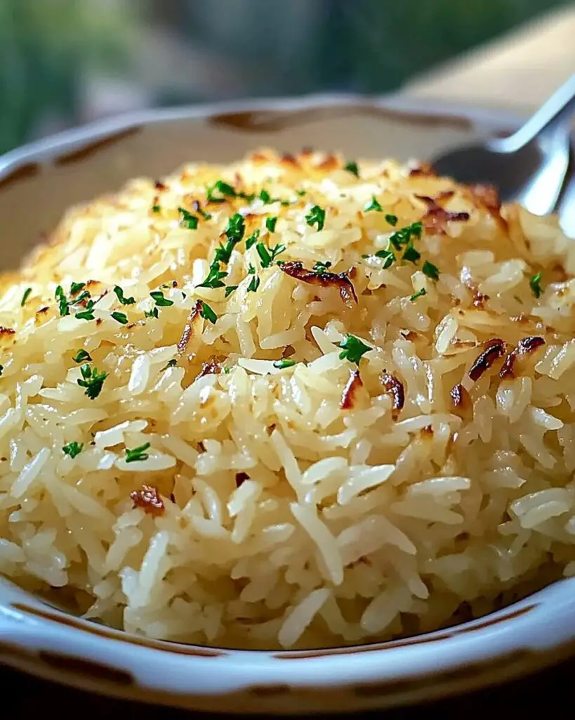 Rich and Savory Golden Onion Butter Rice