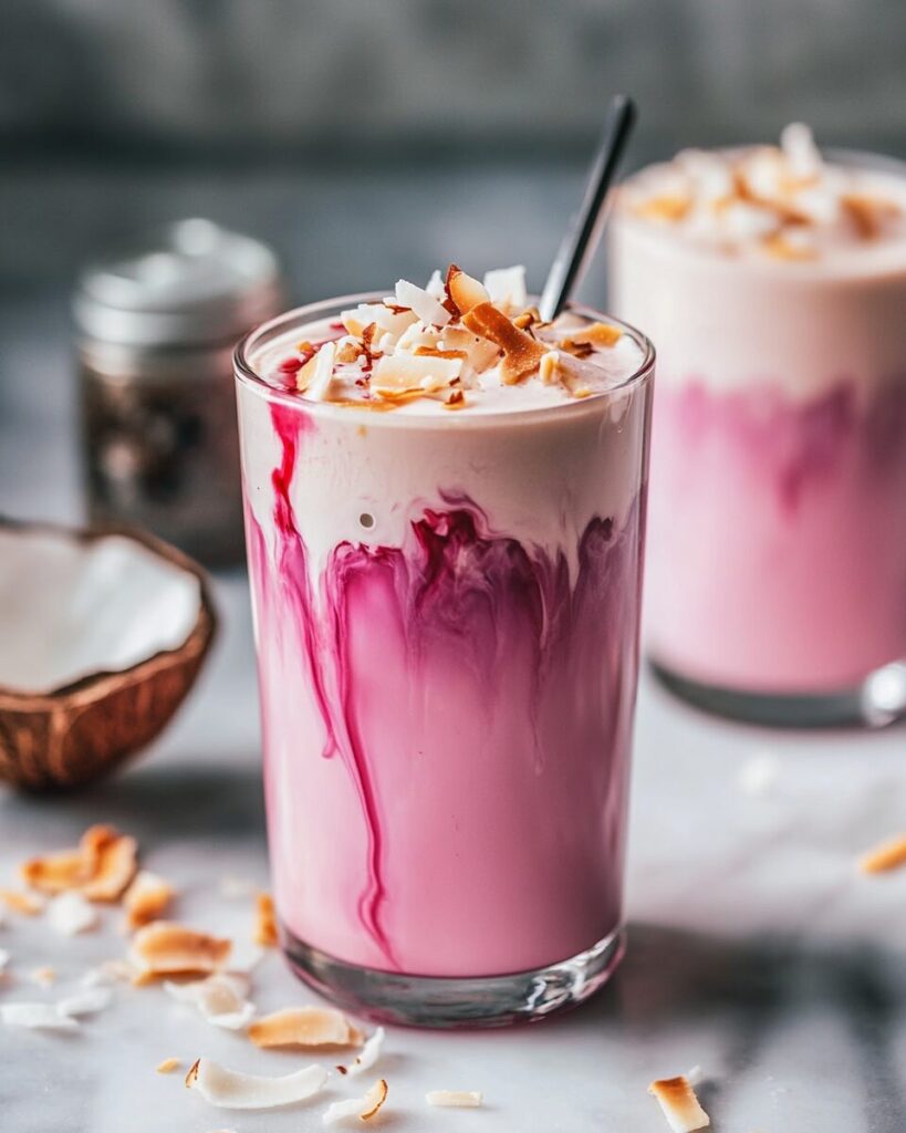 Pink Coconut Iced Latte